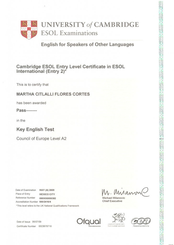 KET | Modello Curriculum